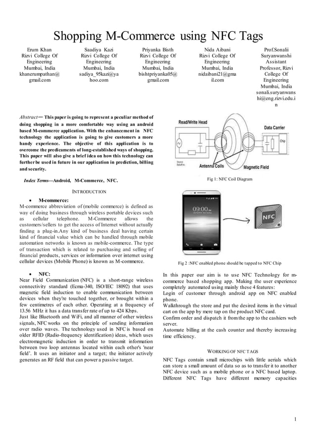 Research paper on nfc based shopping | PDF