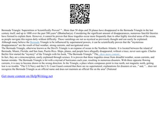 Research Paper On The Bermuda Triangle | PDF