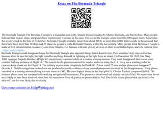 Research Paper On The Bermuda Triangle | PDF