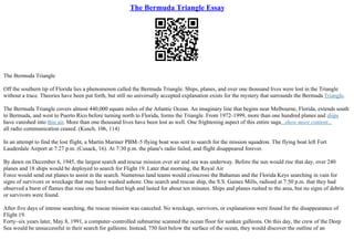 Research Paper On The Bermuda Triangle | PDF
