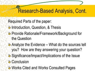 Research paper structure | PPTX | Education