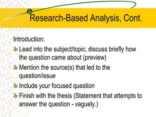Research paper structure | PPTX | Education