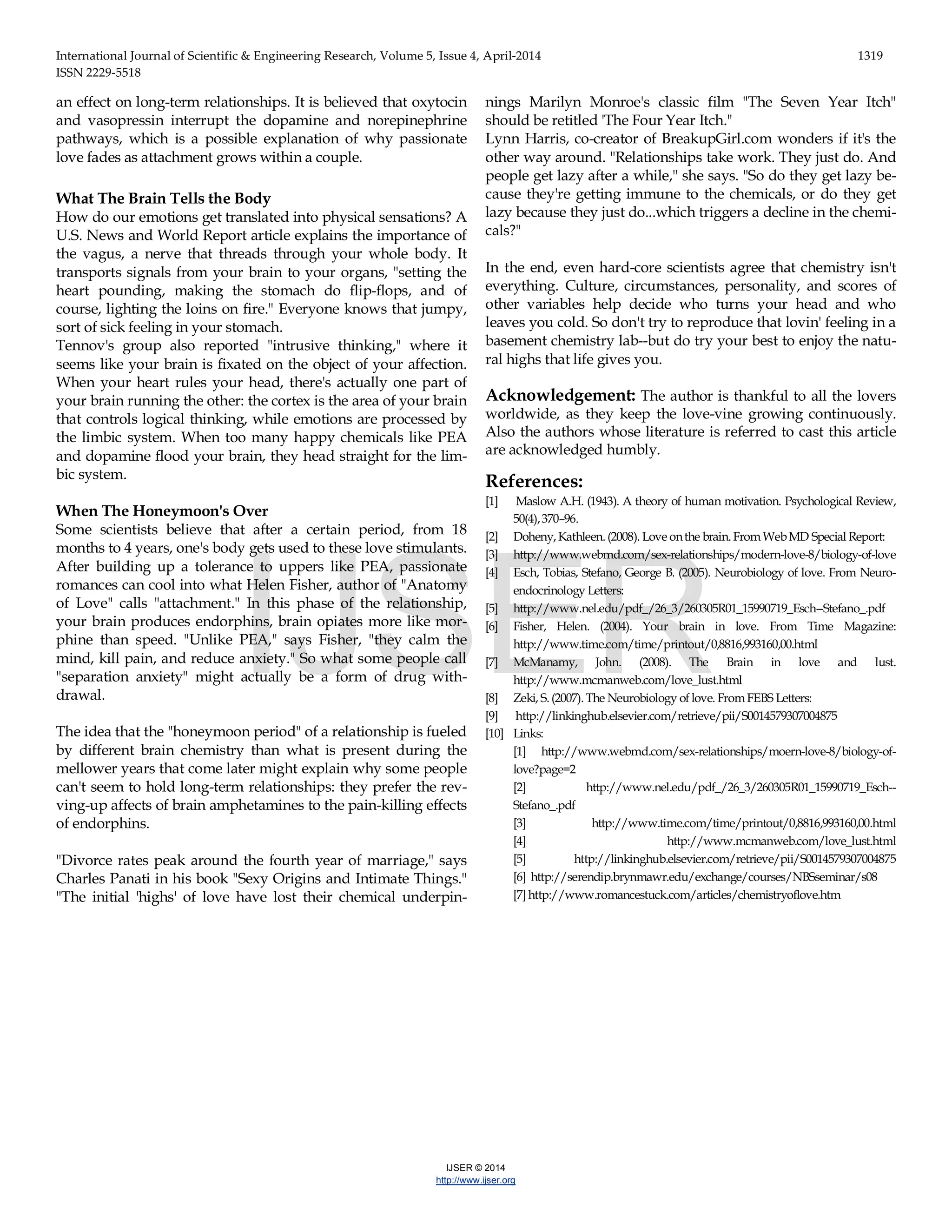 Researchpaper the chemistry-of-love | PDF