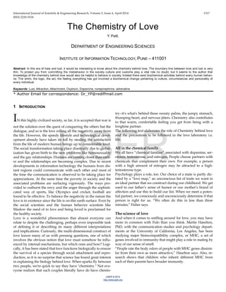 Researchpaper the chemistry-of-love | PDF