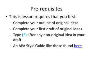 Research Paper Writing - Citation & Referencing Quicktips | PPSX