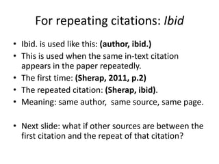 Research Paper Writing - Citation & Referencing Quicktips