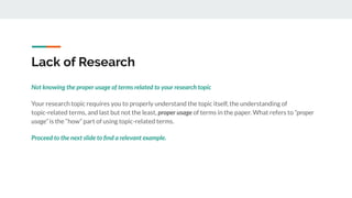 Research Paper Writing 101: Mistakes to Avoid | PDF