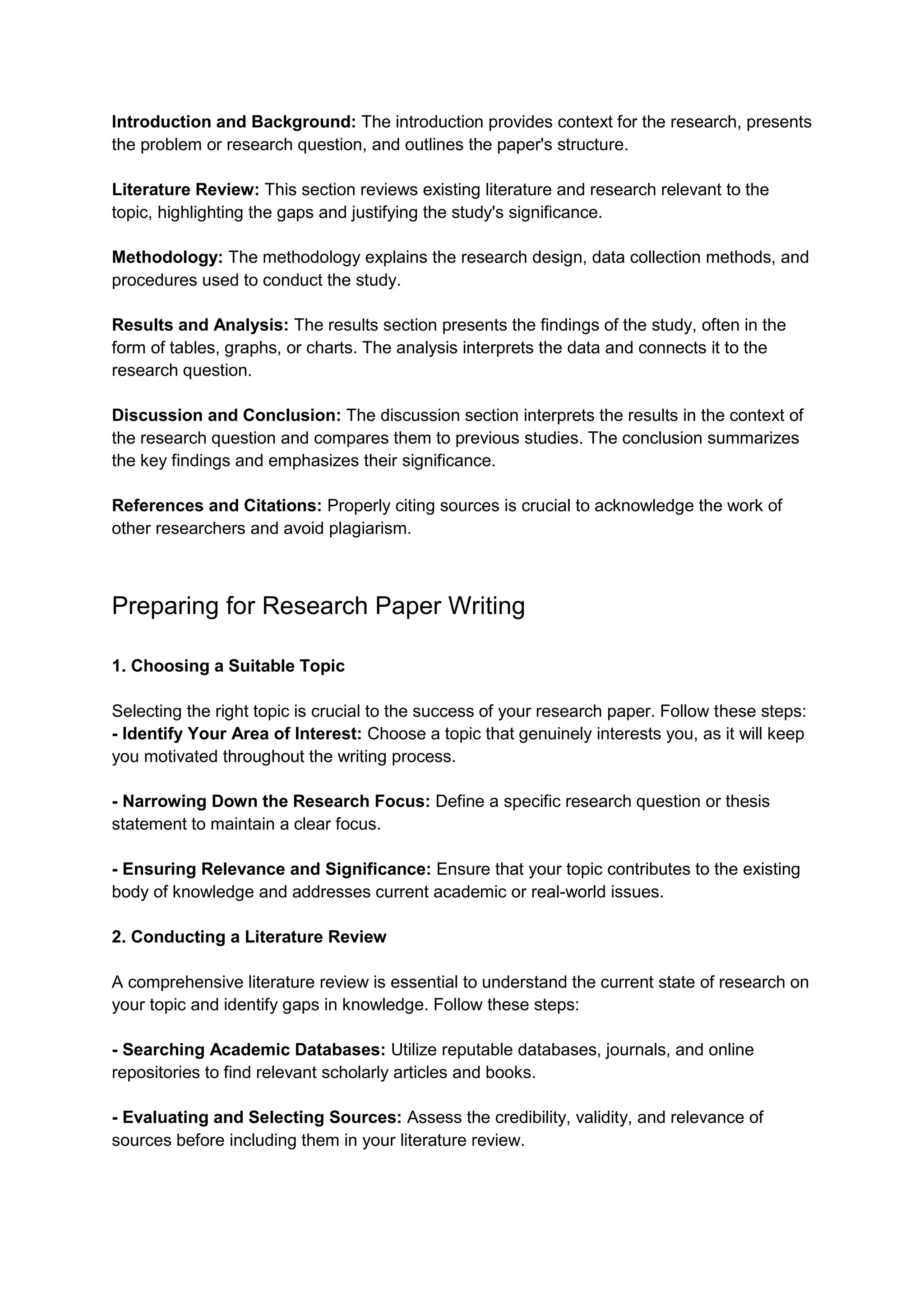 Research Paper Writing_ A Comprehensive Guide for Academic Excellence | PDF
