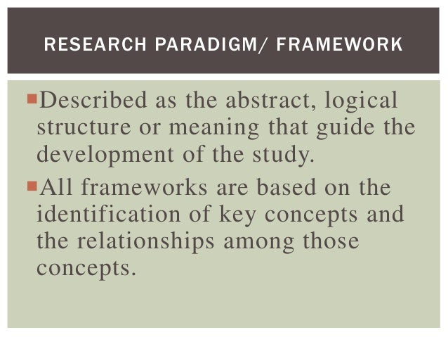 Research paradigm