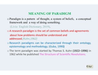 Research Paradigm - Ramesh pd lamichhane.pdf | Science
