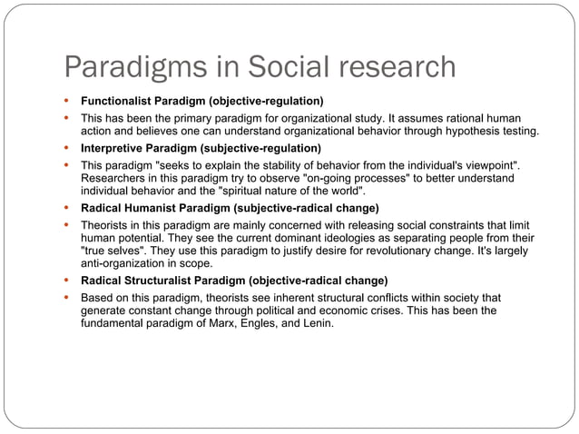 Research paradigm: Critical Realism in Burrell and Morgan quadrants ...