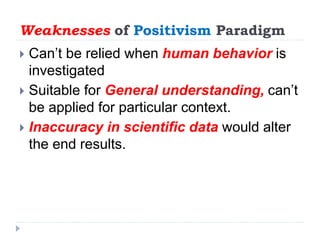 Research paradigms | PPTX | Science