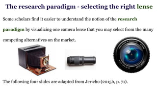 Research paradigms : understanding complex debates | PPT