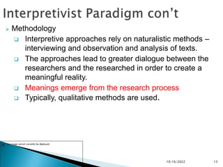 RESEARCH PARADIGMS.pptx | Free Download