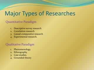 Research paradigms in education | PPTX