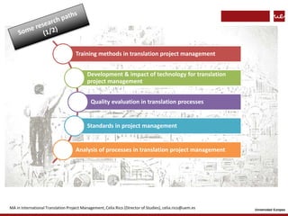Research paths in translation project management | PPTX