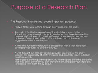 Research plan | PPTX
