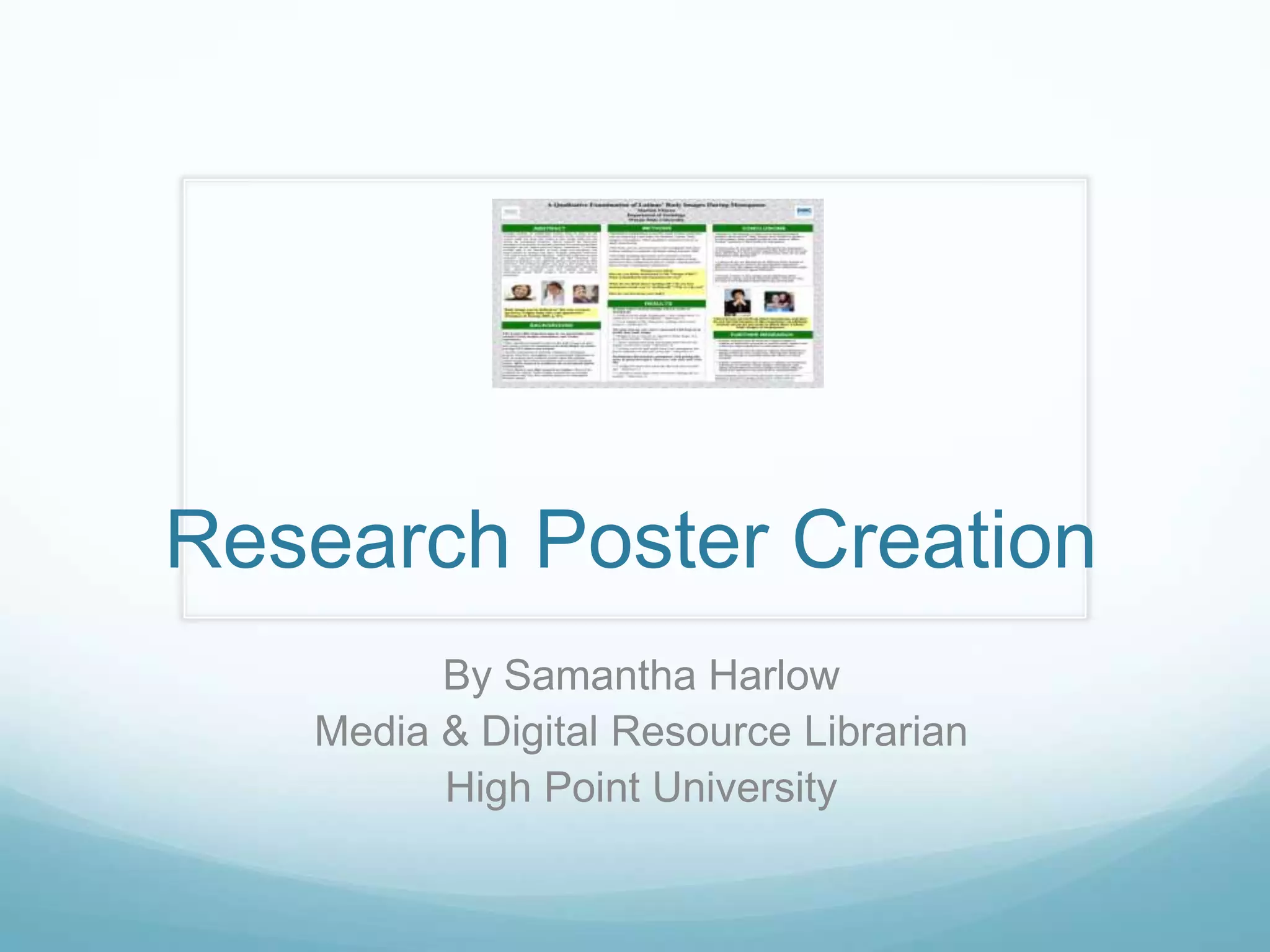 Research Poster Creation | PPT