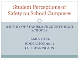 Student Safety Research Presentation | PPT