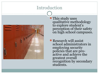 Student Safety Research Presentation | PPT