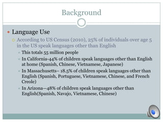 Bilingual Education Bans Across US | PPTX