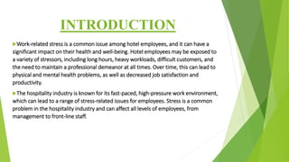 Research on health problems of Hotel Employees | PPT