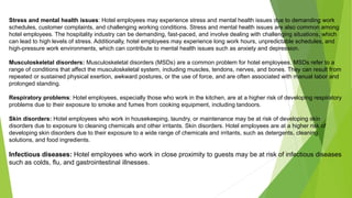 Research on health problems of Hotel Employees | PPT