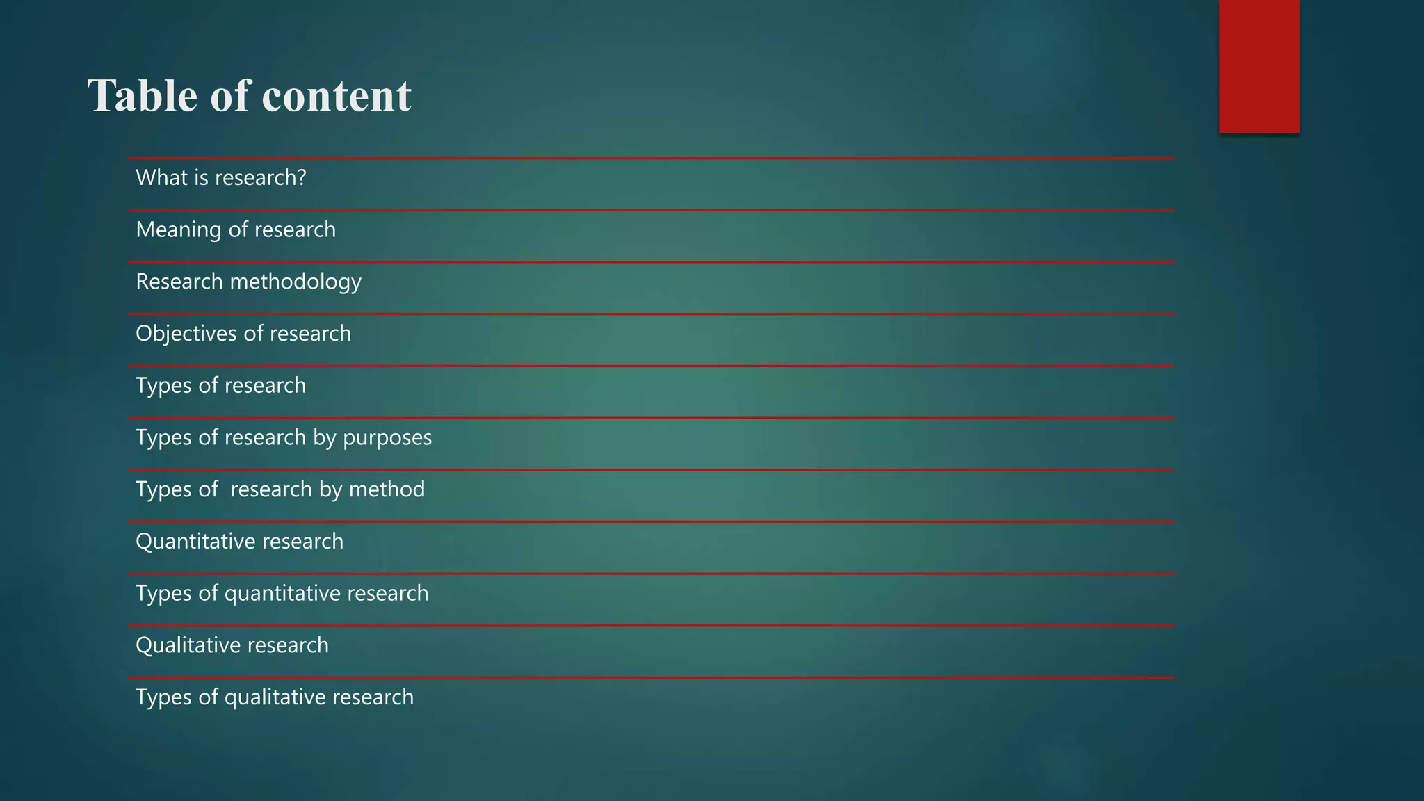types of research | PPTX