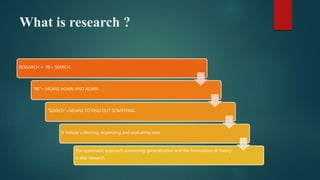 types of research | PPTX | Educational Assessment | Education