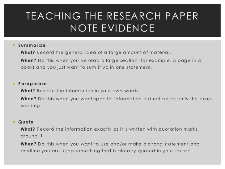 Resurrecting the Research Paper to Prepare Our Students for College