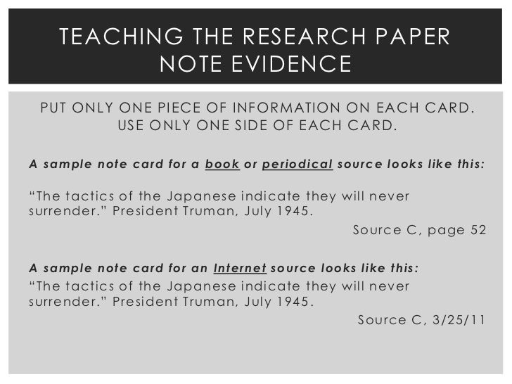 Resurrecting the Research Paper to Prepare Our Students for College