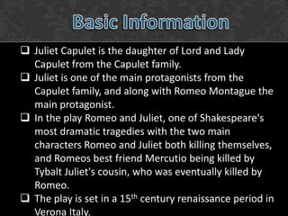 Shakespearean Character Study- Juliet Capulet | PPTX | Marriage and ...