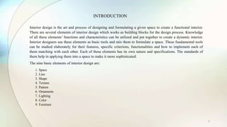 Elements of Interior Design | PPTX