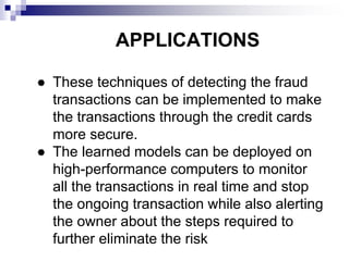 Credit Card Fraudulent Transaction Detection Research Paper | PPTX