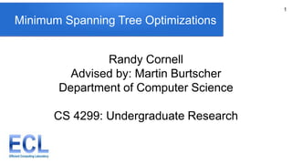 Minimum Spanning Tree Optimizations | PPTX