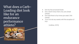 Carb Loading and Energy in Endurance Performance Sports | PPTX
