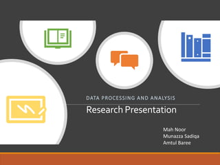 Data processing and analysis | PPTX