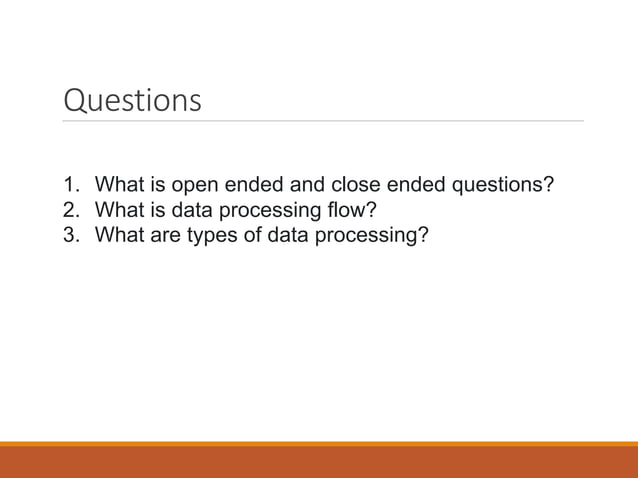 Data processing and analysis | PPTX | Data Storage and Warehousing | Computing