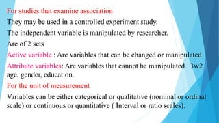 Research design and variables | PPTX