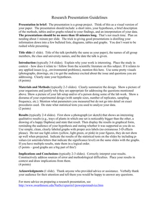 Research presentation guidelines_eeb3407 | PDF