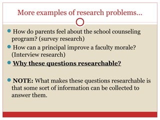 Research problem | PPT