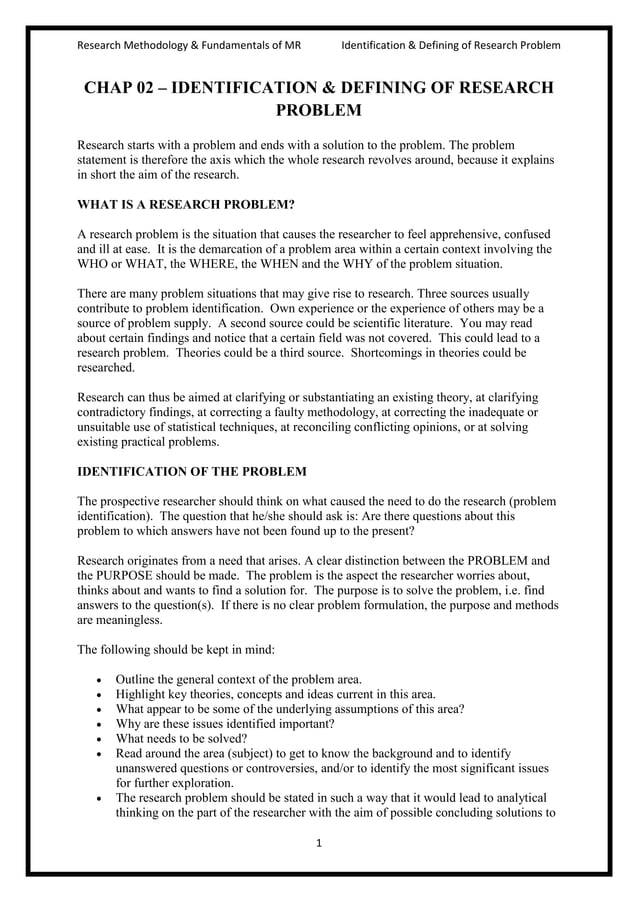 Research problem | PDF