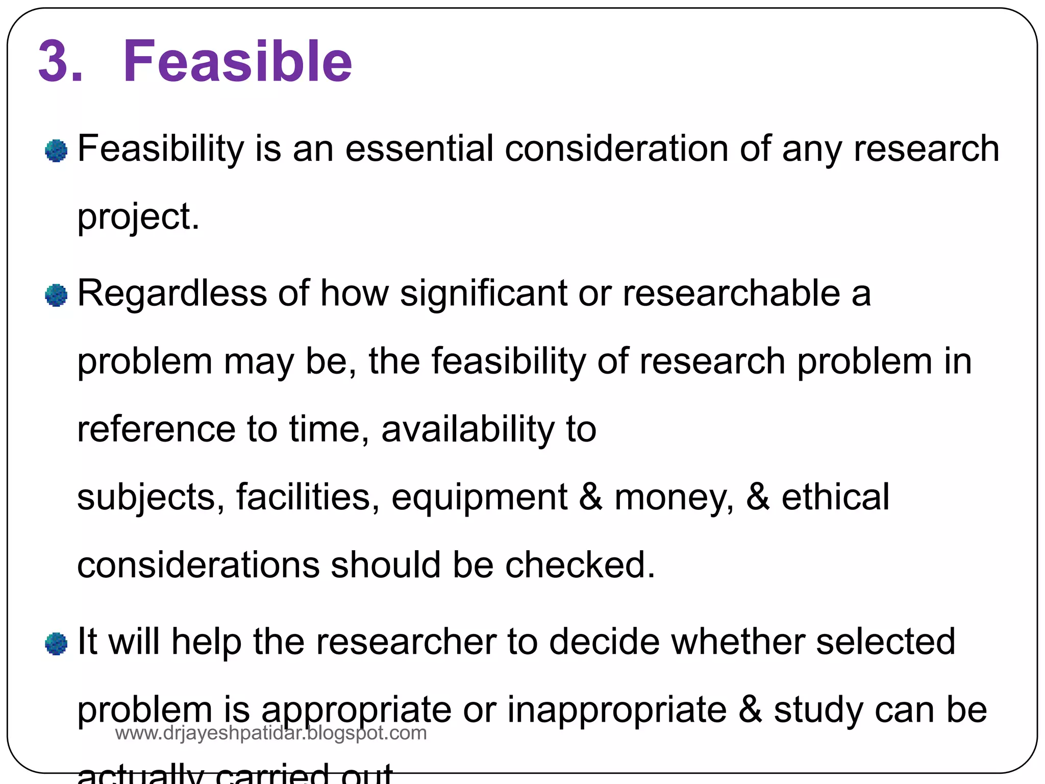 Research problem | PPSX