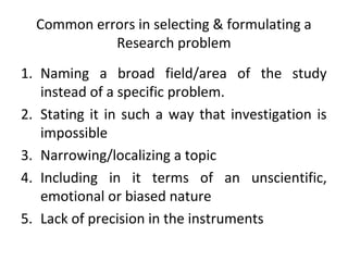Research problem | PPT