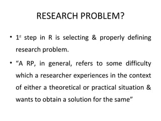 Research problem | PPT