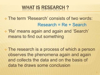 Research problem | PPTX | Science