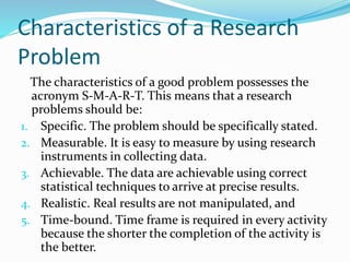 Research problem | PPTX