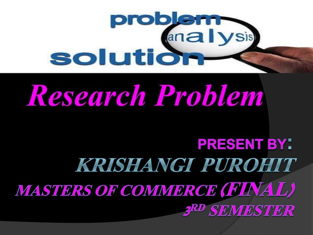 Research problem | PPTX | Science