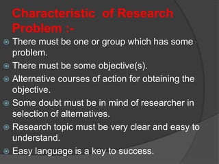 Research problem | PPTX | Science