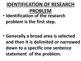 A RESEARCH PROBLEM | PPTX